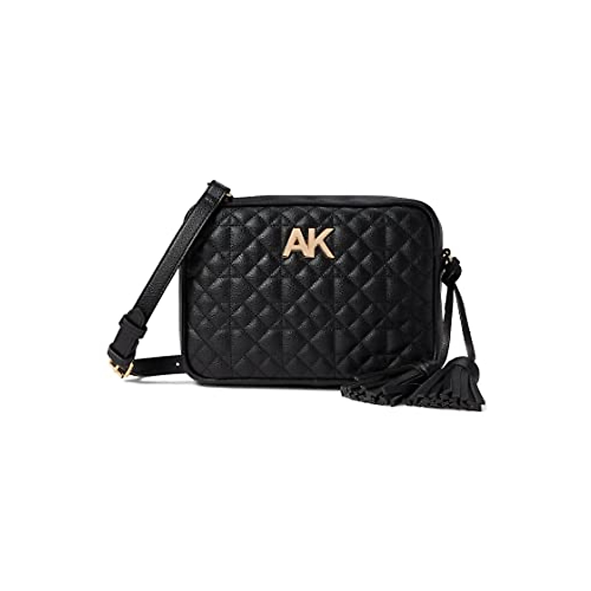Anne Klein Quilted Camera Crossbody Black One Size