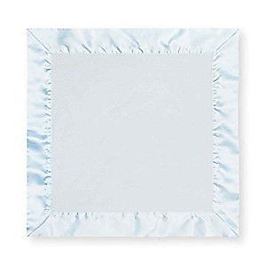 Baby Security Blanket (Blue, 15”x15”), 68% viscose from bamboo, 27% organic cotton, 5% Spandex fleece, Imported