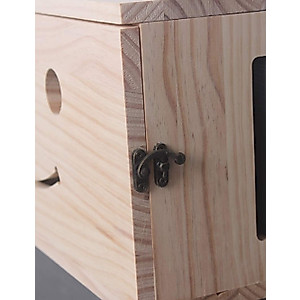 Solid Wood Network Set-top Box Wall Mounted Router Storage Box TV Lower Row Socket Occlusion Box Wireless WiFi Router Shelf (Size : Length 80cm)