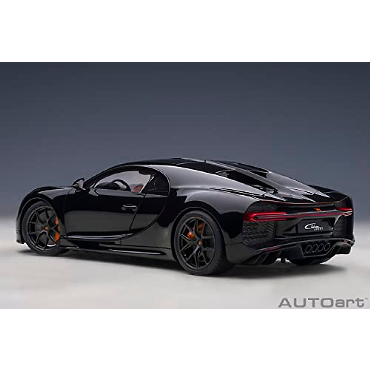 AUTOart 1/18 Bugatti Chiron Sport 2019, Nocturne Black Model Car