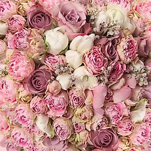 KonPon 8x8ft Flowers Backdrop Rose Floral Party Wedding Backdrops for Photography Baby Shower Marriage Photo Backdrop for Studio Props KP-156