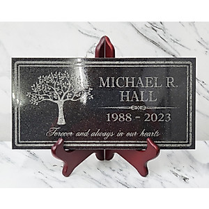 In Loving Memory Personalized Granite Memorial Stone Sympathy Remembrance of Dad Mom Child