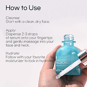 MIZON Hyaluronic 100 Korean Ampoule For Deep Hydration Dry Skin Firming Skin (1.01 fl oz)