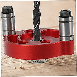 PLAFOPE Pocket Hole Jigs Kit 1 Set Pocket Hole Self Centering Drill Bit Aluminum Alloy Hole Punch Pocket Power Tool Accessory Jigs