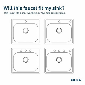 Moen CA87003SRS 1H SRS Kitchen Faucet, 9, Spot Resist Stainless