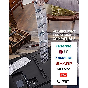 ECHOGEAR Corner TV Wall Mount for Big TVs - 24 Inches of Extension Plus Smooth Full Motion - Mount TVs Up to 65" in The Corner Or Up to 75" On A Flat Wall - Drilling Template & Cable Ties Included