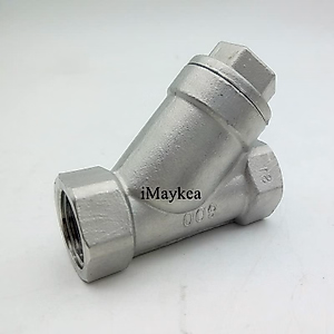 iMaykea 1/2" 3/4" 1" 1.5" 2" 3" BSP Female Thread Stainless Steel 304 Strainer Booster Pump Inline Y Filter 80 Mesh (1.5" DN40)