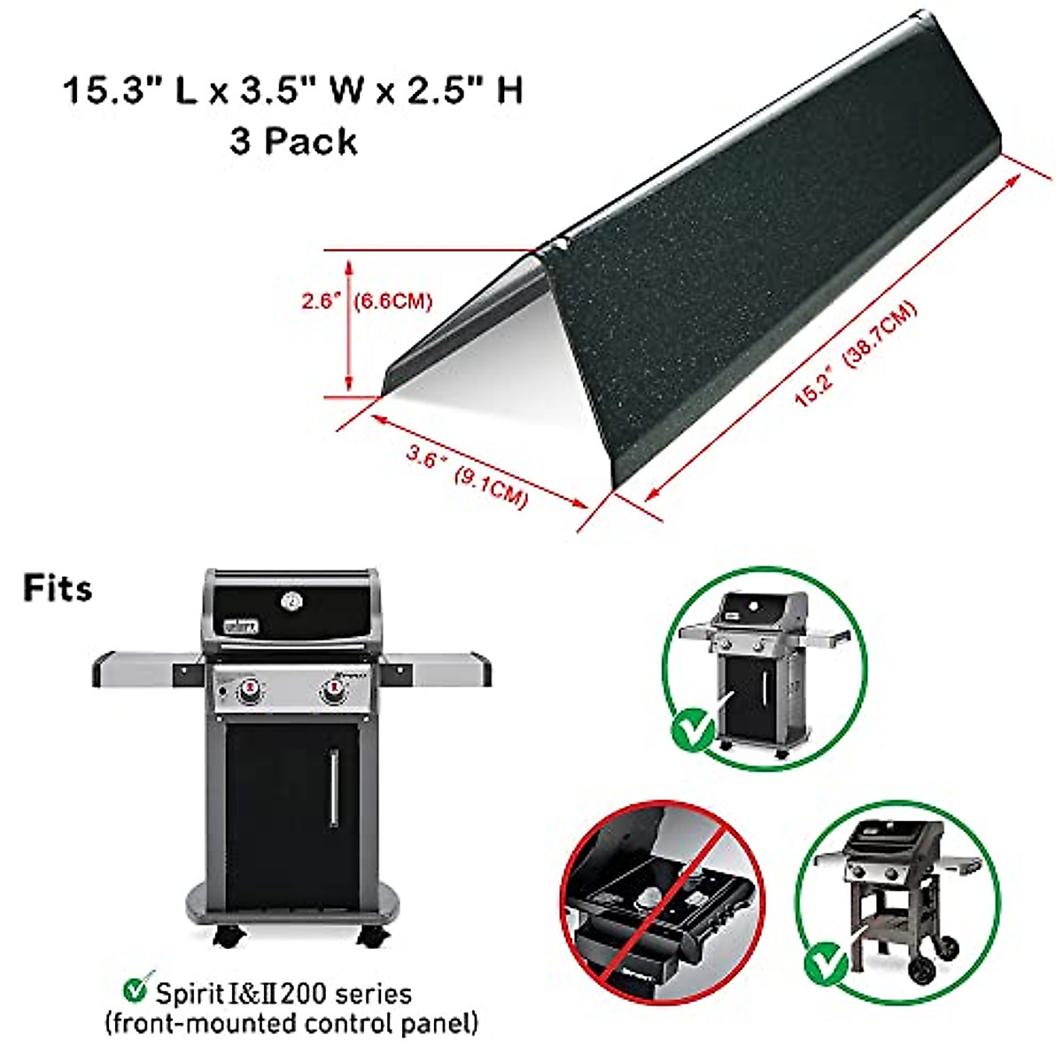 Uniflasy 69785 18 Inch Grill Burner 7635 15.3 Inch Flavorizer Bars 69866 18 Inch Grill Warming Rack 7637 17.5 Inch Grill Cooking Grates for Weber