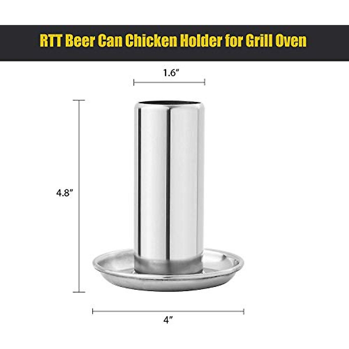 2 Packs Beer Can Chicken Holder for Grill Oven Smoker - Chicken Throne Whole Chicken Roaster With Canister for Crispy Skin And Moist Juicy Meat - Easy To Use And Clean Beer Chicken Stand for Grill