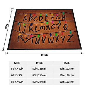 Stranger Throw Blanket - Super Soft Plush Cozy Flannel Throw Blanket for Sofa Bed - Lightweight, Durable, and Warm - Suitable for All Seasons 50"X40"