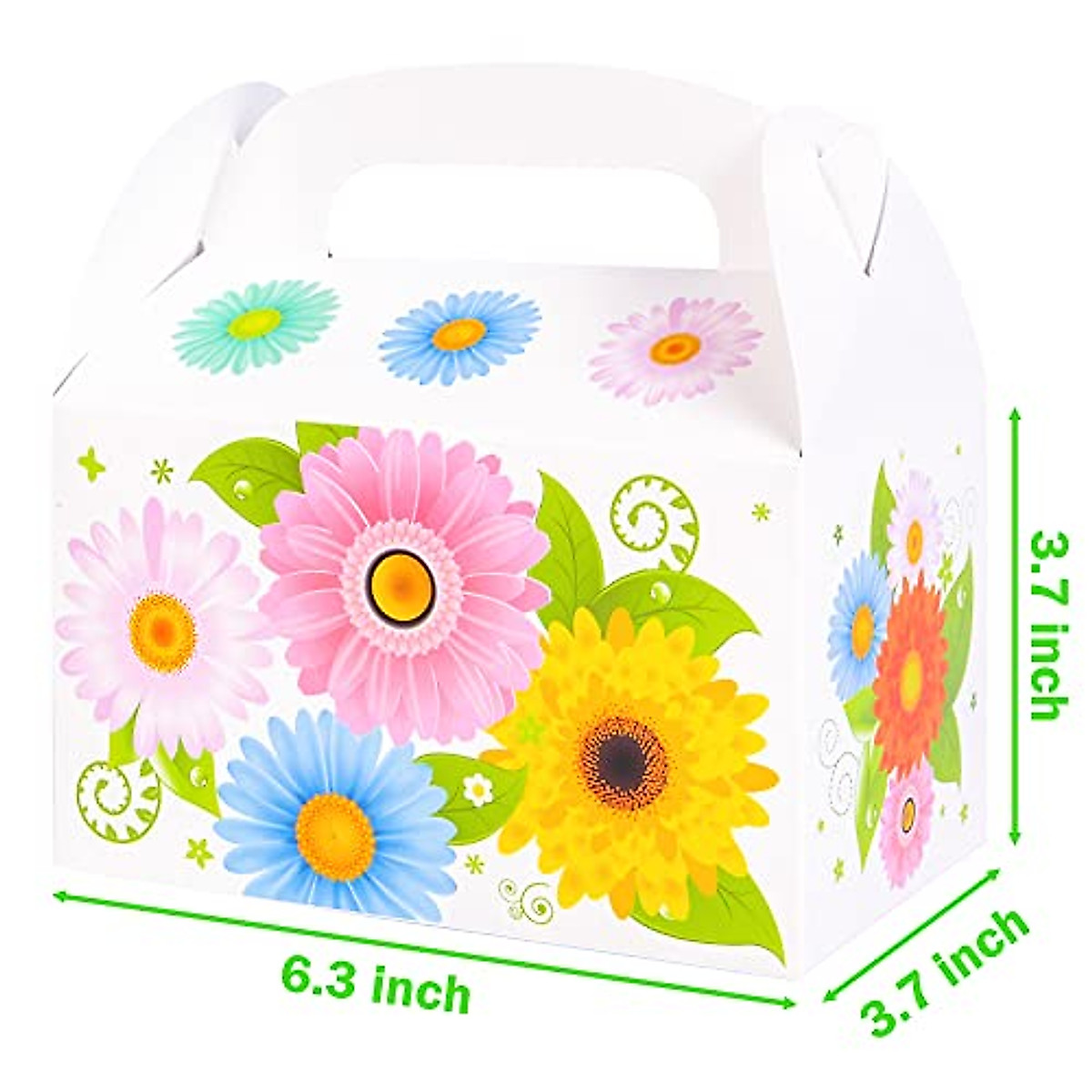 12 Pack Floral Party Favor Treat Boxes Flower Candy Goodie Gift Boxes for Birthday Party Presents Garden Party Bridal Shower Supplies