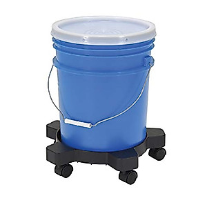 Vestil PDD-5 Drum Dolly Plastic, Black, 5-7 Gallon, 80# Capacity