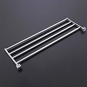 SLSFJLKJ Bathroom Towel Racks Foldable Alumimum Chrome Towel Holder Wall Mounted Towel Shelf with Hooks