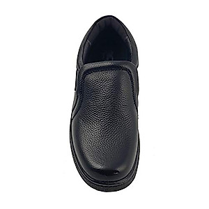 Labo Pro Reactive Men's Upper Leather Oil Resistant,Slip Resistant Kitchen Shoes Slip on 2228LP-BLACK-9.5