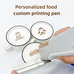 GYDUHYE Protable Food Printer,Printer Pen & Edible Inkjet Printer,Mini Food Printer, WiFi Printing Machine Cake Coffee Desserts DIY Decoration Maker