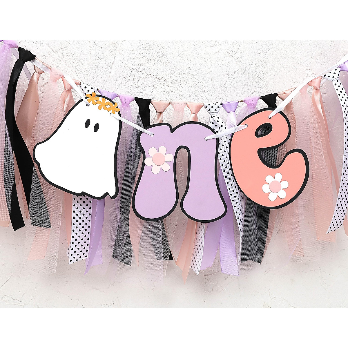 Spooky One Groovy Birthday High Chair Banner - Halloween 1st Birthday Party Decorations, Halloween Party Banner,Ghost One Baby Shower, Happy Halloween Banner, Boho Happy Boo Day Garland For Birthday