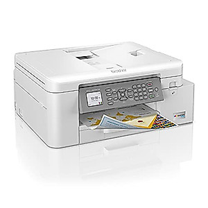Brother INKvestment Tank MFC-J4335DWB Wireless Color All-in-One Inkjet Printer, White - Print Copy Scan Fax - 20 ppm, 4800 x 1200 dpi, Auto Duplex Printing, 20-Sheet ADF, CBMOUN Printer Cable