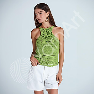 1 Skein YarnArt Elegance Sparkly Yarn, Cotton Metallic, 50 g (1.76 oz), 130 m (142 yd), Yarn Weight 2 : Fine-Sport, Sax Blue - 106