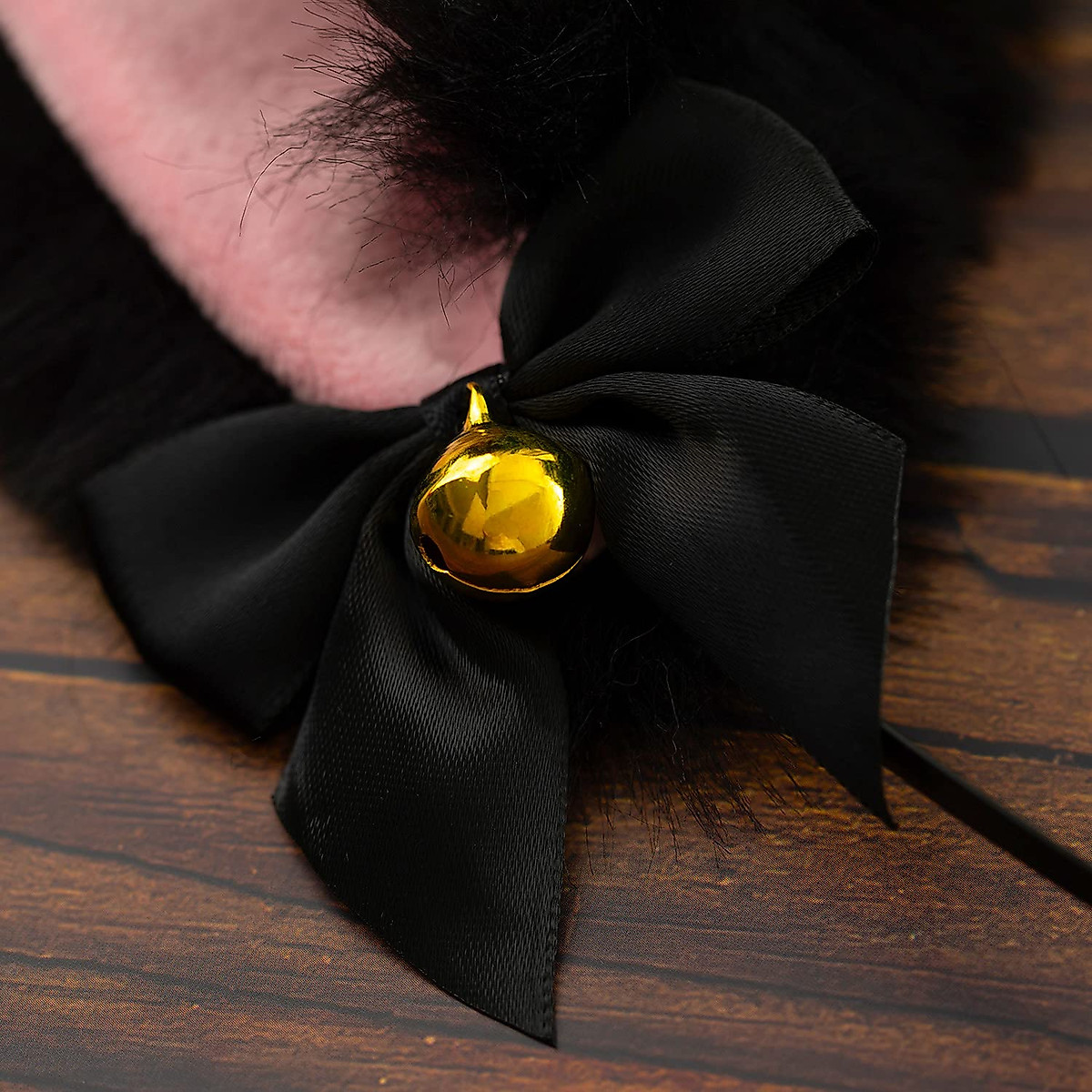 Animal Faux Fur Cat Dog Ears Headbands with Bells Lovely Flexible Hair Accessory Halloween Cosplay Costume Party Dress Girls (B)