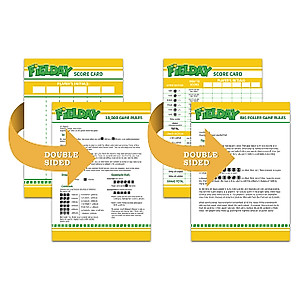 JOYIN 3.5 inch Giant Wood Yard Dice Large Dice Game Set with 6 Wooden Dice, 2 Double Sided Score Sheets, Dry Erase Marker, and a Durable Storage Bag, Good Yard Games for Kids and Adults