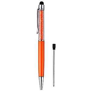 24 Pieces Ballpoint Pen Refills for Diamond Crystal Stylus Pens, 2.75 Inches (Black Ink)