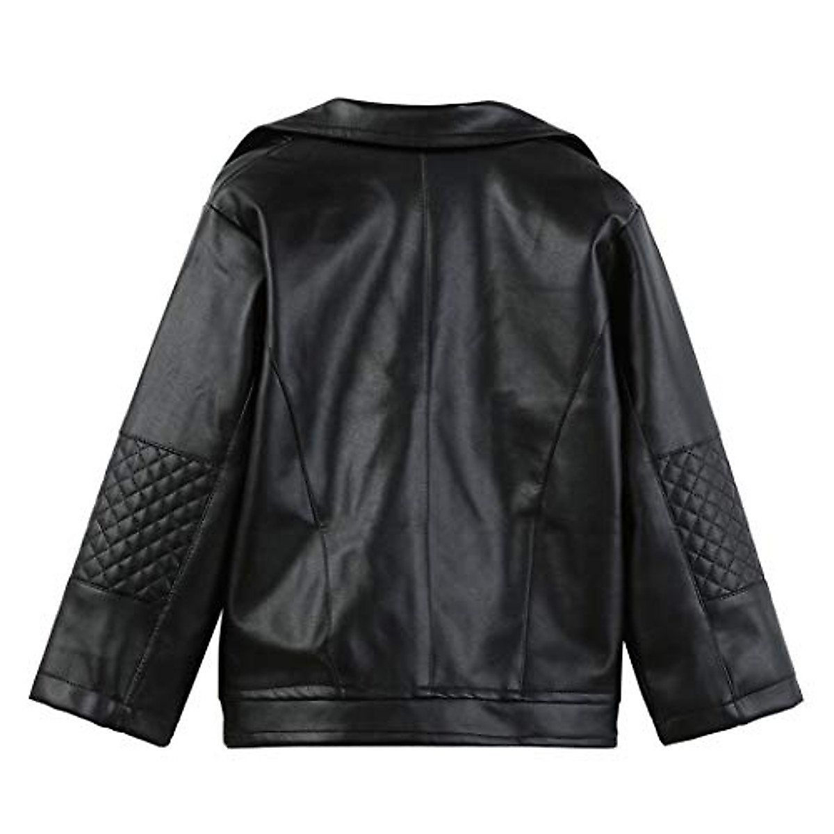 CM C&M WODRO Toddler Boys Girls Motorcycle Faux Leather Jackets Coat Winter Outwear for 1-6Y (Black, 2-3T)