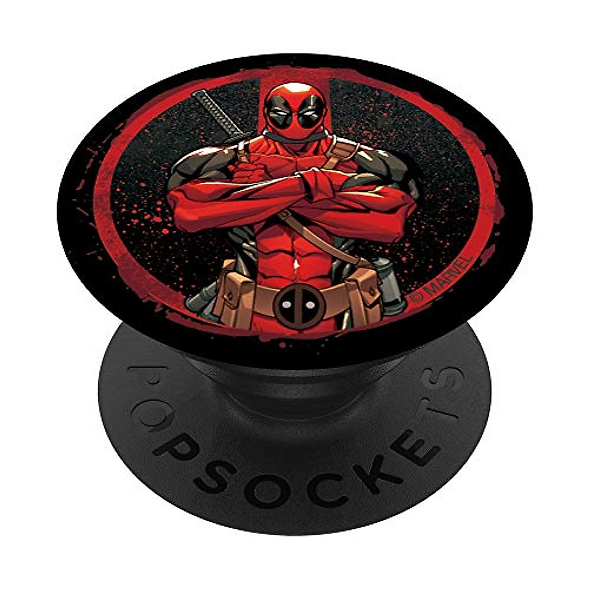 Marvel Deadpool Wade Wilson Icon PopSockets PopGrip: Swappable Grip for Phones & Tablets