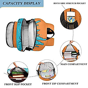 ALAZA Shark Mouth Attack Animal Cartoon Laptop Backpack Purse for Women Men Travel Bag Casual Daypack with Compartment & Multiple Pockets