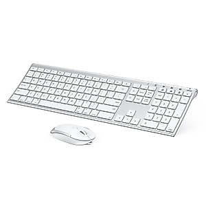 Bluetooth Keyboard Mouse for Mac, Ultra Slim Wireless Keyboard Mouse Combo for Mac, Rechargeable, Multi-Device, Compatible with MacBook Pro, MacBook Air, iMac, iPad