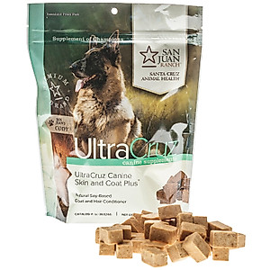 UltraCruz Canine Skin and Coat Supplement for Dogs, 120 Tasty Chews