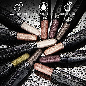 LUXAZA 6PCS Eyeshadow Stick Set, Shimmer And Metallic Cream Eyeshadow Pencil Crayon Makeup,Smudge-proof & Waterproof Eye Brightener Highlighter Stick Makeup Sets,Long Lasting Eye Pencil