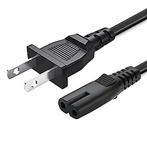 10Ft 2 Prong AC Power Cord Plug for Sony SRS-XP500 SRS-XP700 SRS-RA3000 XB72 GTK-XB60 XB90 GTK-XB5 XB7 MHC-V13 MHC-V71 Wireless Portable Speaker Replacement Charger Charging Cable Power Supply Cord