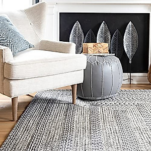 nuLOOM Rowan Braided Texture Indoor/Outdoor Area Rug, 9' x 12', Grey