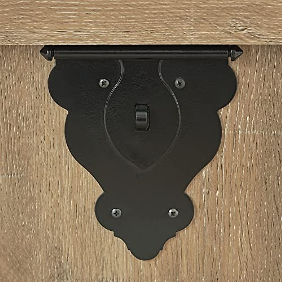 Signature Design by Ashley Calaboro Casual Lift-Top Rustic Coffee Table, Light Brown & Black