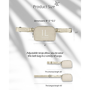 ODODOS Crossbody Bag with Adjustable Strap Small Shoulder Pouch for Workout Running Traveling Hiking, Ivory