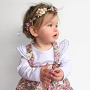 Infant Baby Girl Basic Ruffle Long Sleeve Cotton Romper Bodysuit Tops Clothes (White, 18-24 Months)