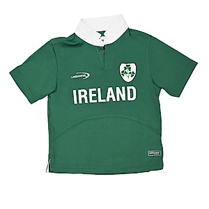 Lansdowne Green Ireland Shamrock Performance Short Sleeve Kids Rugby Shirt (1/2 Years)