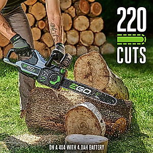 EGO Power+ CS1613 Inch 56-Volt Lithium-ion Cordless 4.0Ah Charger Included Chain Saw, 16-in. Chainsaw Kit w/ 4.0 Ah Battery