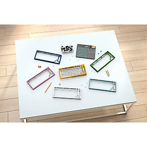 GLORIOUS Top Frame for GMMK PRO - 75% Keyboard with Knob Gaming - Aluminum Mounting Frame for Custom Mechanical Keyboard for PC Gaming and Programming (E-White)