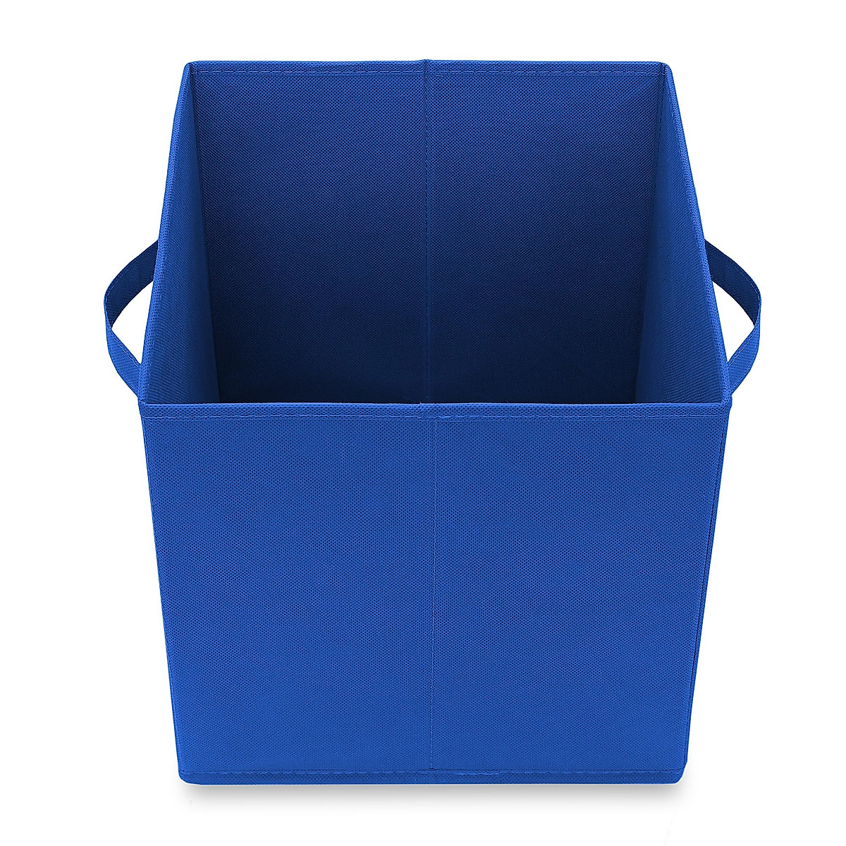Casafield Set of 12 Collapsible Fabric Cube Storage Bins, Royal Blue - 11" Foldable Cloth Baskets for Shelves, Cubby Organizers & More