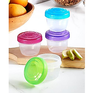 Fresh Fare Twist-Top Snack Containers - Small Food Storage - Set of 4
