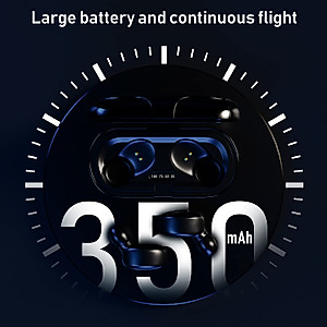 SEYOO Earbuds Mini in-Ear Earphones with 350Mah Charging Case, Touch Control, IPX5 Waterproof Headphones Headset with LED Display Built-in Mic for SportsWorkout, Urban Gray