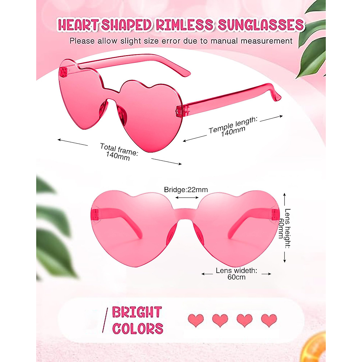 Chicpop 80Pairs Heart Sunglasses for Women Red Heart Shaped Sunglasses Heart Glasses Party Glasses Bulk Accessories for Adult Party Favors