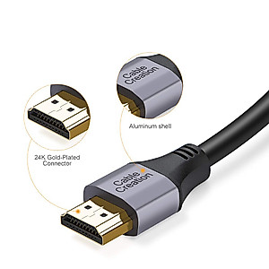 CableCreation 8K HDMI Cable 3.3FT/1m, HDMI to HDMI Cable 8K@60Hz, eARC HDR HDCP 2.2 2.3 for MacBook Pro 2021, TV, 8K UHD TV, PS5, PS4, Xbox, Laptop, PC, DVD, Projector