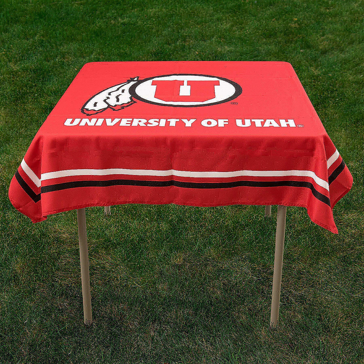 College Flags & Banners Co. Utah Logo Tablecloth or Table Overlay