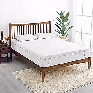 Twin Extra Long (Twin XL) Mattress Topper, 2 Inch Dual Layer Memory Foam Mattress Topper with Bamboo Cover, Medium Firm Topper for College Dorm, Hospital Bed