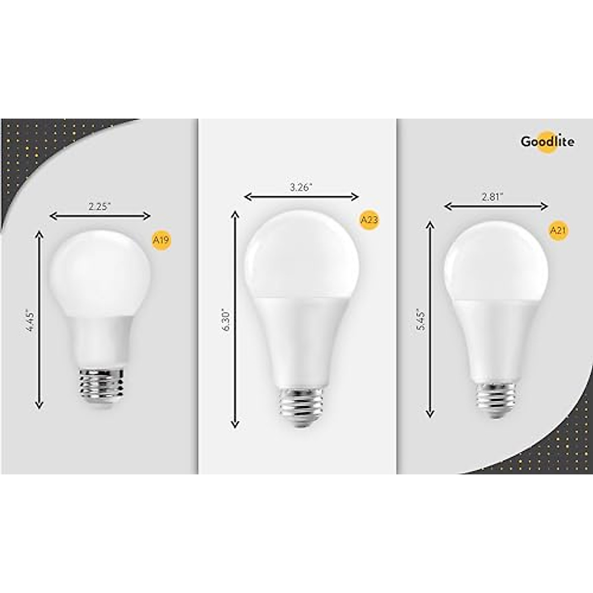 Goodlite A23 LED Light Bulb 27 Watt (225 Watt Equivalent) - Dimmable, High Output 4000 Lumens, Warm White 3000K (30K), Indoor and Outdoor, UL Listed, Long Lasting 10,000 Hours, 1 Count (G-20205)