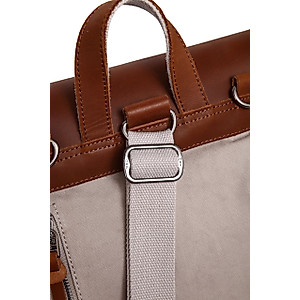 TSD The Same Direction Cooper Canvas Leather Backpack Convertible Crossbody (Ivory)