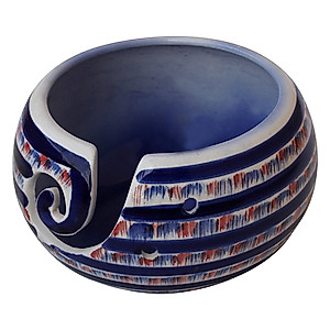 ABHANDICRAFTS Ceramic Knitting Yarn Bowl, Crochet for Moms - A Perfect on All Occasions for Moms and Grandmothers