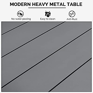 PURPLE LEAF 9 Pieces Patio Dining Sets All-Weather Wicker Outdoor Patio Furniture with Table All Aluminum Frame for Lawn Garden Backyard Deck Outdoor Dining Sets with Cushions and Pillows, Grey